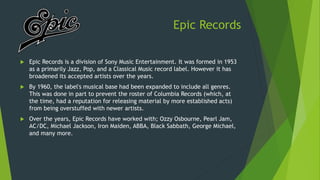 Record labels research | PPTX | Album-oriented Rock | Rock Music