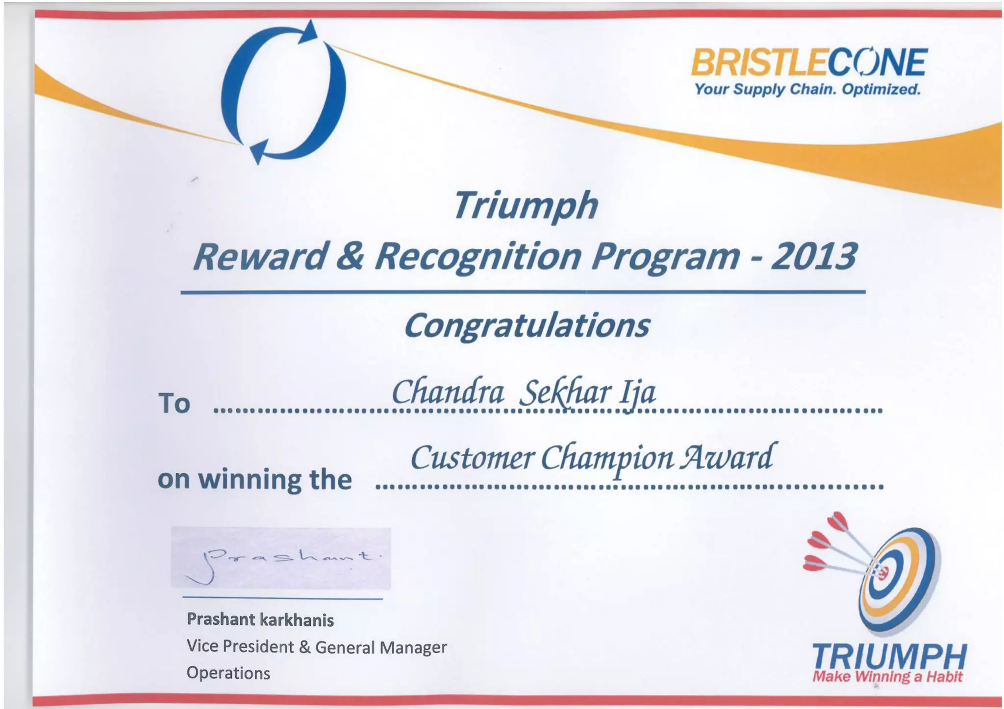 Customer Champion Award | PDF