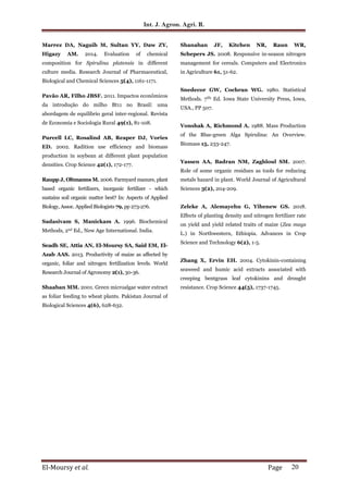 Response of maize productivity to nitrogen fertilizer and spraying with ...