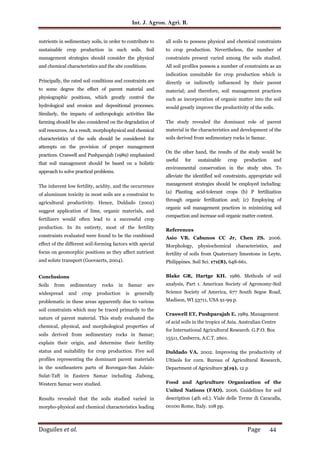 Fertility status of soils derived from mudstones in Samar, Philippines | PDF