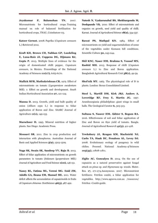 Effect of foliar application of zinc and boron on growth and yield of Chilli (Capsicum ...