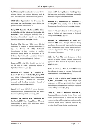 Spring wheat genotypes exhibit physiological and yield potentiality ...
