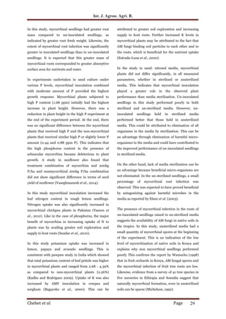 Effect of arbuscular mycorrhiza fungi on the growth, nutrient uptake, root infectivity and soil ...
