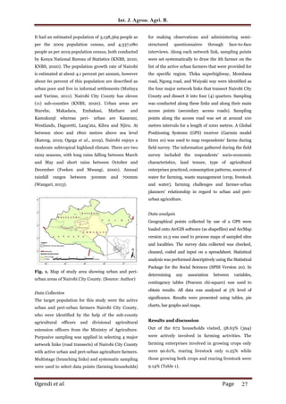 Occurrence level of urban and peri-urban farming activities across ...