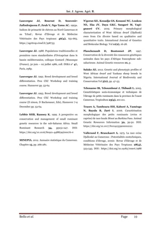 Morpho-biometric characterization of the indigenous Djallonke sheep in Ngaoundere (Adamawa ...