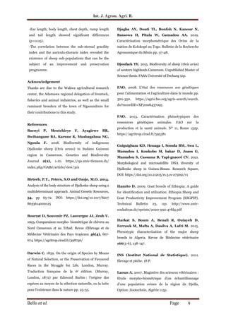 Morpho-biometric characterization of the indigenous Djallonke sheep in Ngaoundere (Adamawa ...
