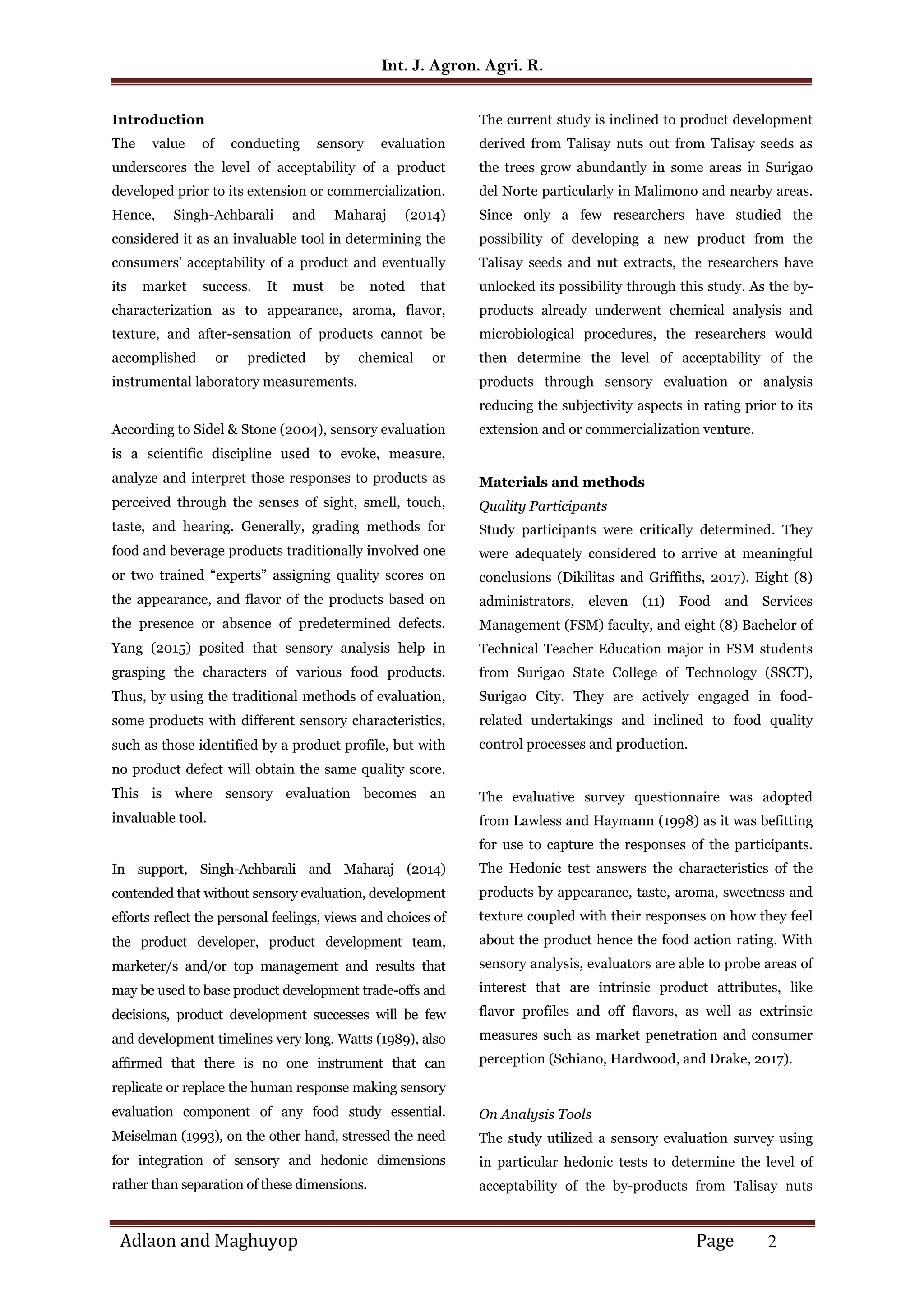 Evaluation of Talisay (Terminalia catappa) nuts by-products | PDF