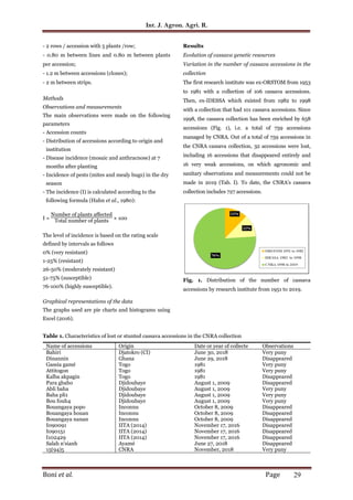 Evolution and health status of Cassava (Manihot esculenta Crantz ...