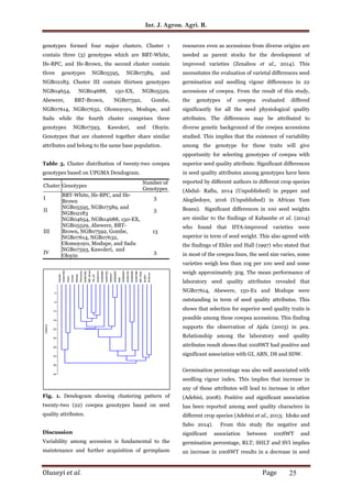 Varietal differences in seed germination and seedling vigour characteristics in local and ...