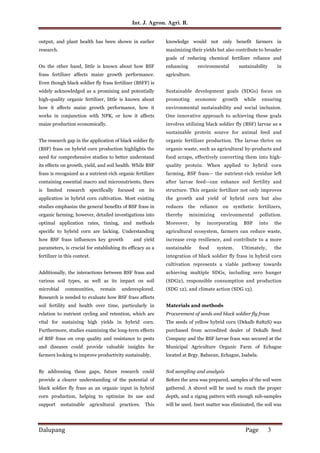 Growth responses of hybrid corn applied with black soldier fly frass ...