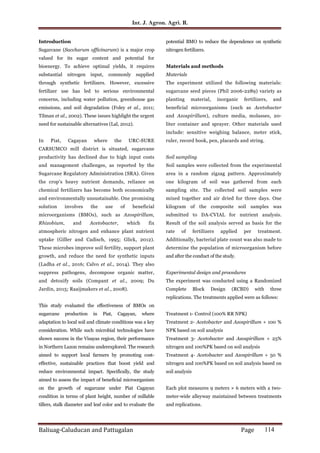 Efficacy of combined beneficial micro-organisms in the vegetative ...