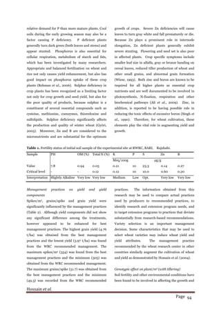 Yield potentials of recently released wheat varieties and advanced lines under different soil ...