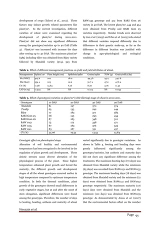 Yield potentials of recently released wheat varieties and advanced lines under different soil ...