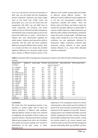 Yield potentials of recently released wheat varieties and advanced lines under different soil ...