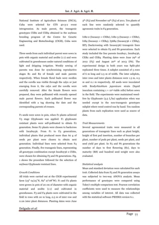 Glyphosate resistance trait into soybean Cuban varieties: agronomical ...