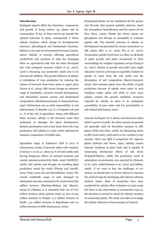 Effectiveness of various salinity on leaf growth of Gazania | IJAAR ...