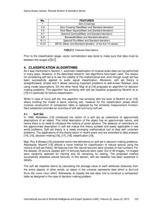 Performance Comparison of Musical Instrument Family Classification Using Soft Set | PDF