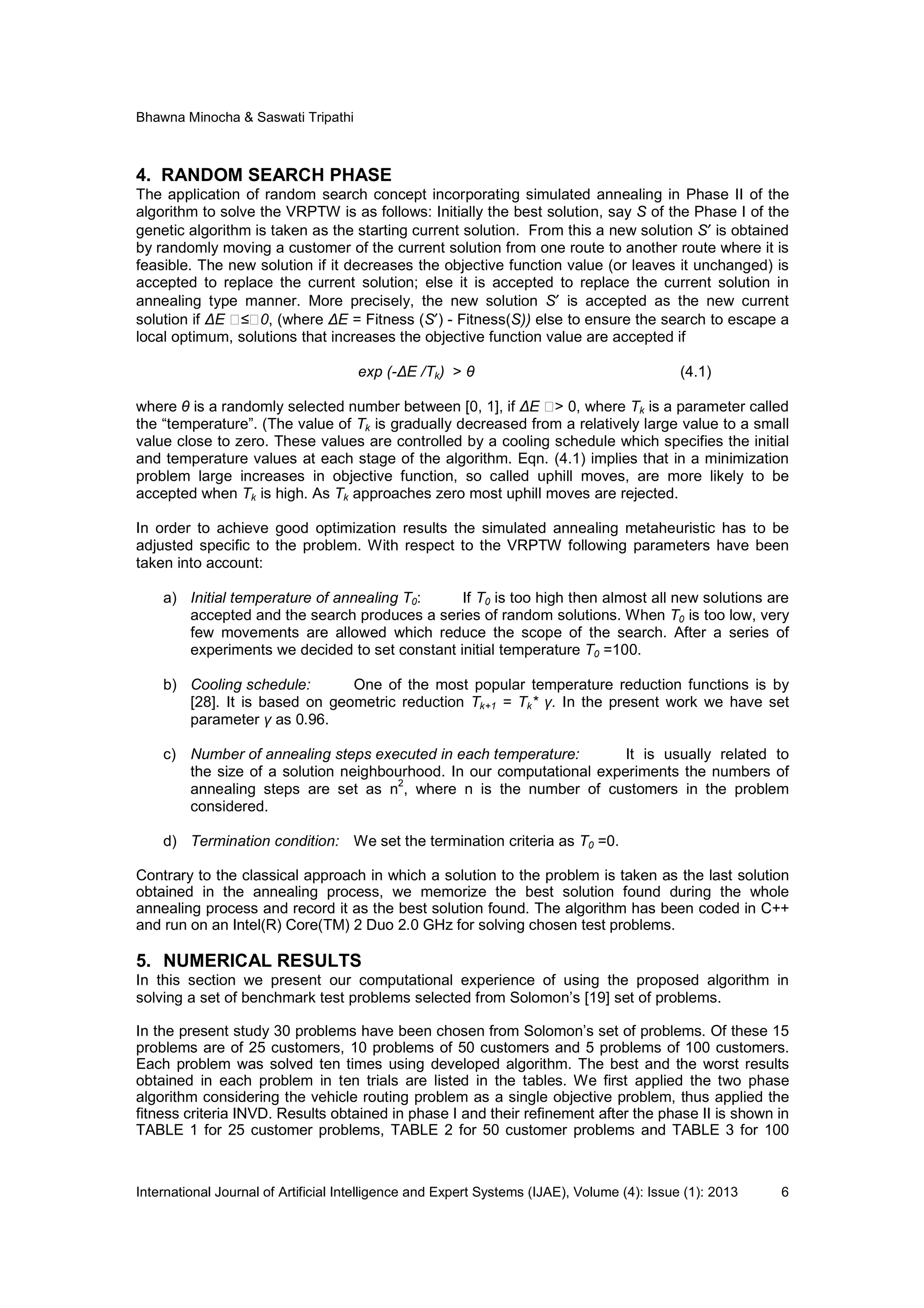 Two Phase Algorithm for Solving VRPTW Problem | PDF