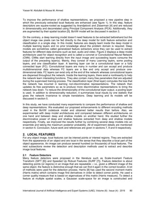 Shallow vs. Deep Image Representations: A Comparative Study with Enhancements Applied For The ...