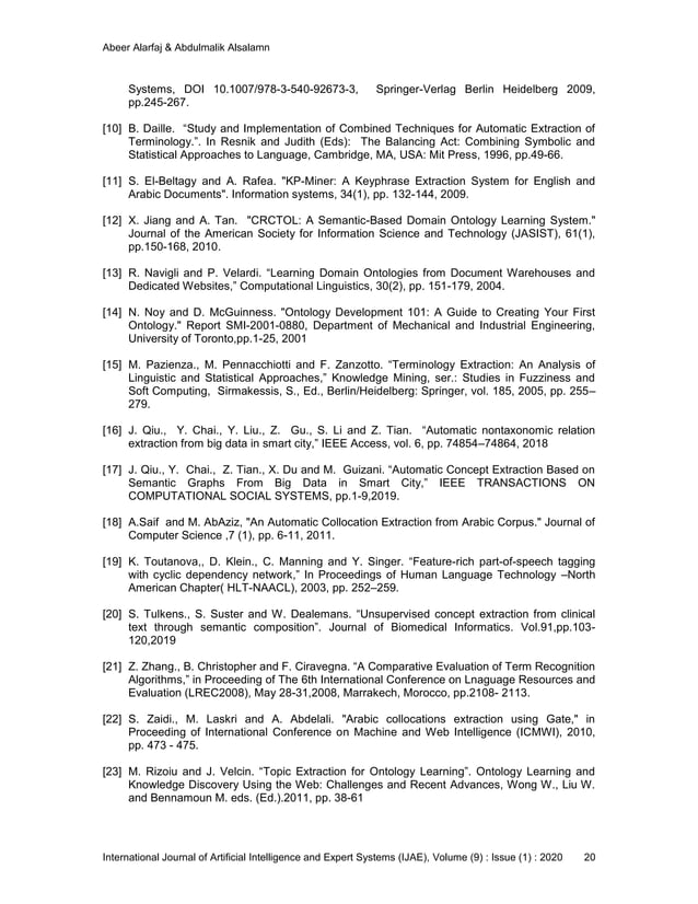 A New Concept Extraction Method For Ontology Construction From Arabic Text Pdf