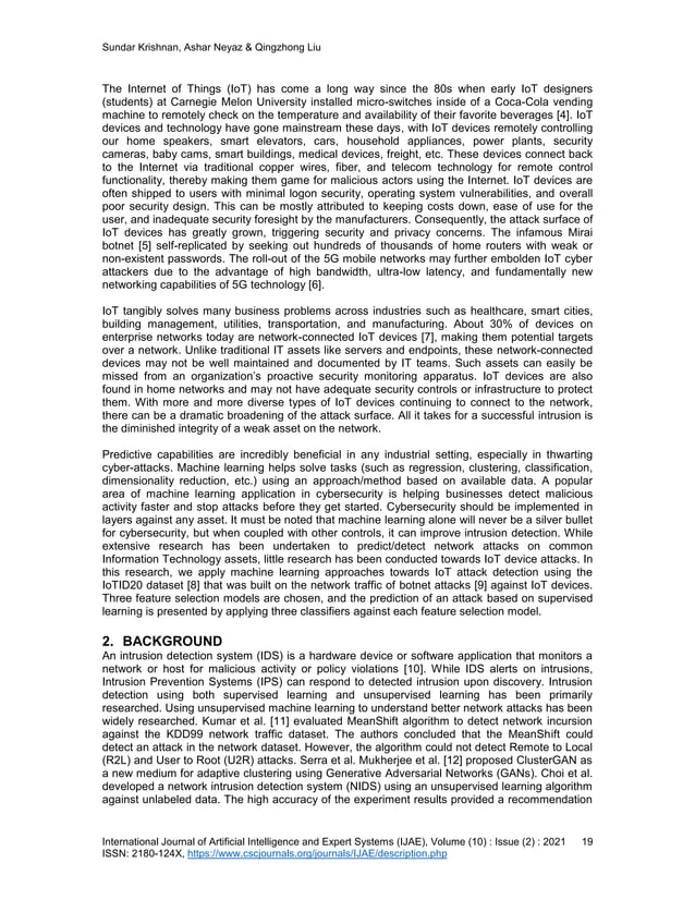 IoT Network Attack Detection using Supervised Machine Learning | PDF