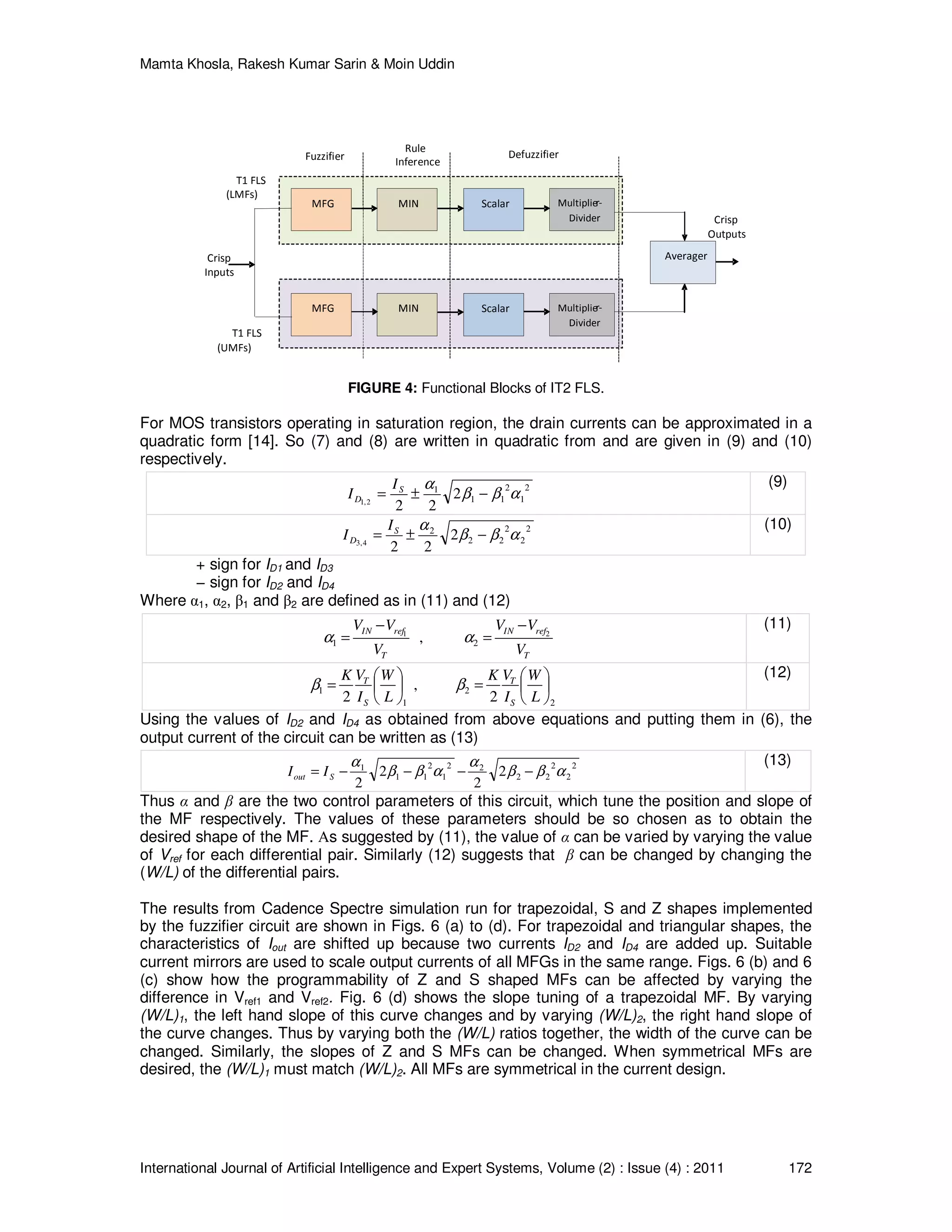 Design Of An Analog Cmos Based Interval Type 2 Fuzzy Logic Controller Chip Pdf Internet Of