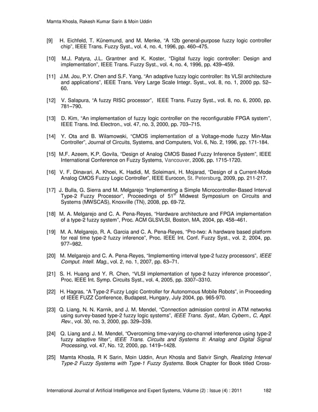Design of an Analog CMOS based Interval Type-2 Fuzzy Logic Controller Chip | PDF | Internet of ...