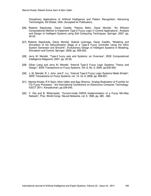 Design Of An Analog Cmos Based Interval Type 2 Fuzzy Logic Controller Chip Pdf Internet Of