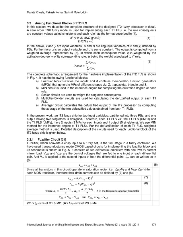 Design of an Analog CMOS based Interval Type-2 Fuzzy Logic Controller Chip | PDF | Internet of ...