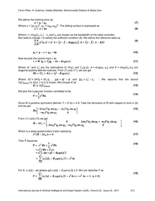 Position Control of Robot Manipulator: Design a Novel SISO Adaptive Sliding Mode Fuzzy PD Fuzzy ...
