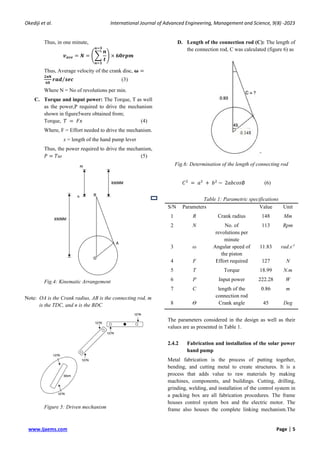 Development of A Solar-Powered Slider-Crank Mechanism for Hand Pump in ...