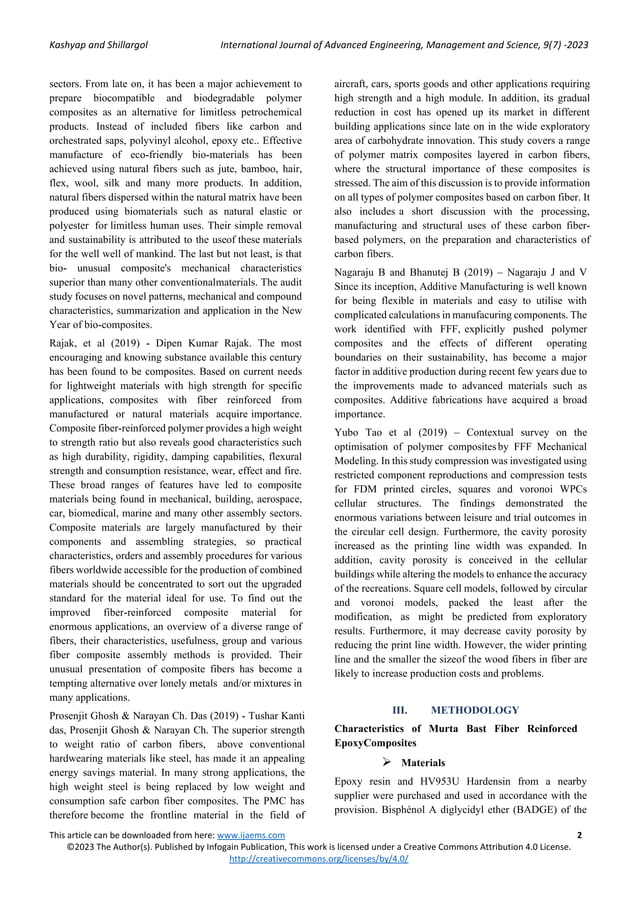 Characteristics of Murta Bast Fiber Reinforced Epoxy Composites | PDF