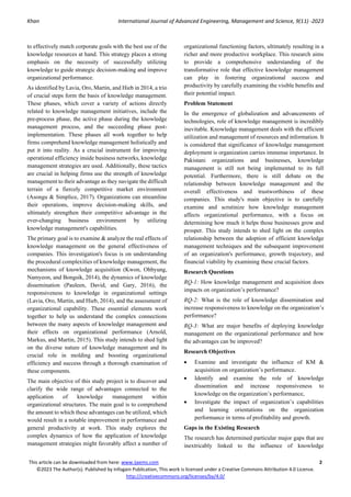 Using Knowledge Management to Enhance Organizational Performance and Effectiveness | PDF