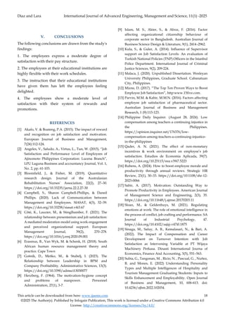 Factors Influencing Level of Job Satisfaction Among Employees in ...