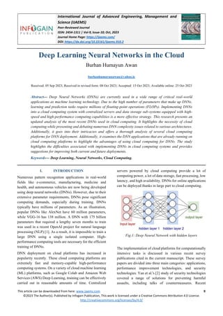 Deep Learning Neural Networks in the Cloud | PDF
