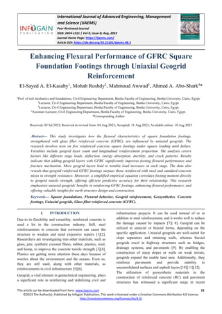 Enhancing Flexural Performance of GFRC Square Foundation Footings ...