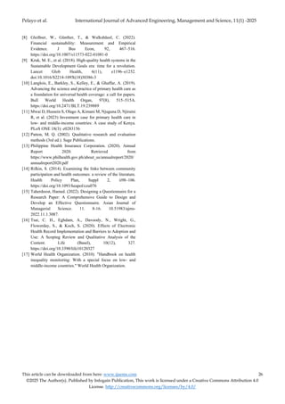Evaluation of PHILHEALTH KONSULTA PROGRAM Implementation: Perspective ...