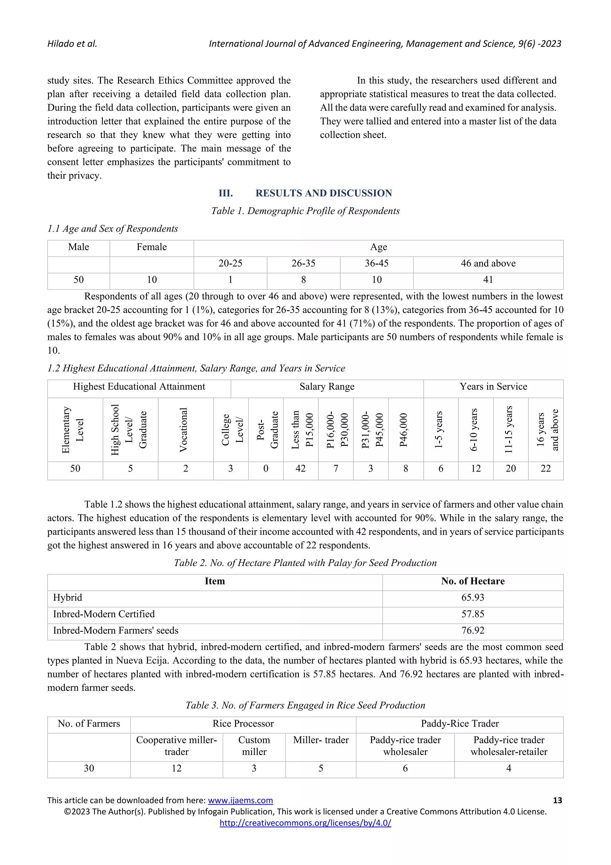 Rice Value Chain Analysis: Rice Seed Production as a Profitable ...