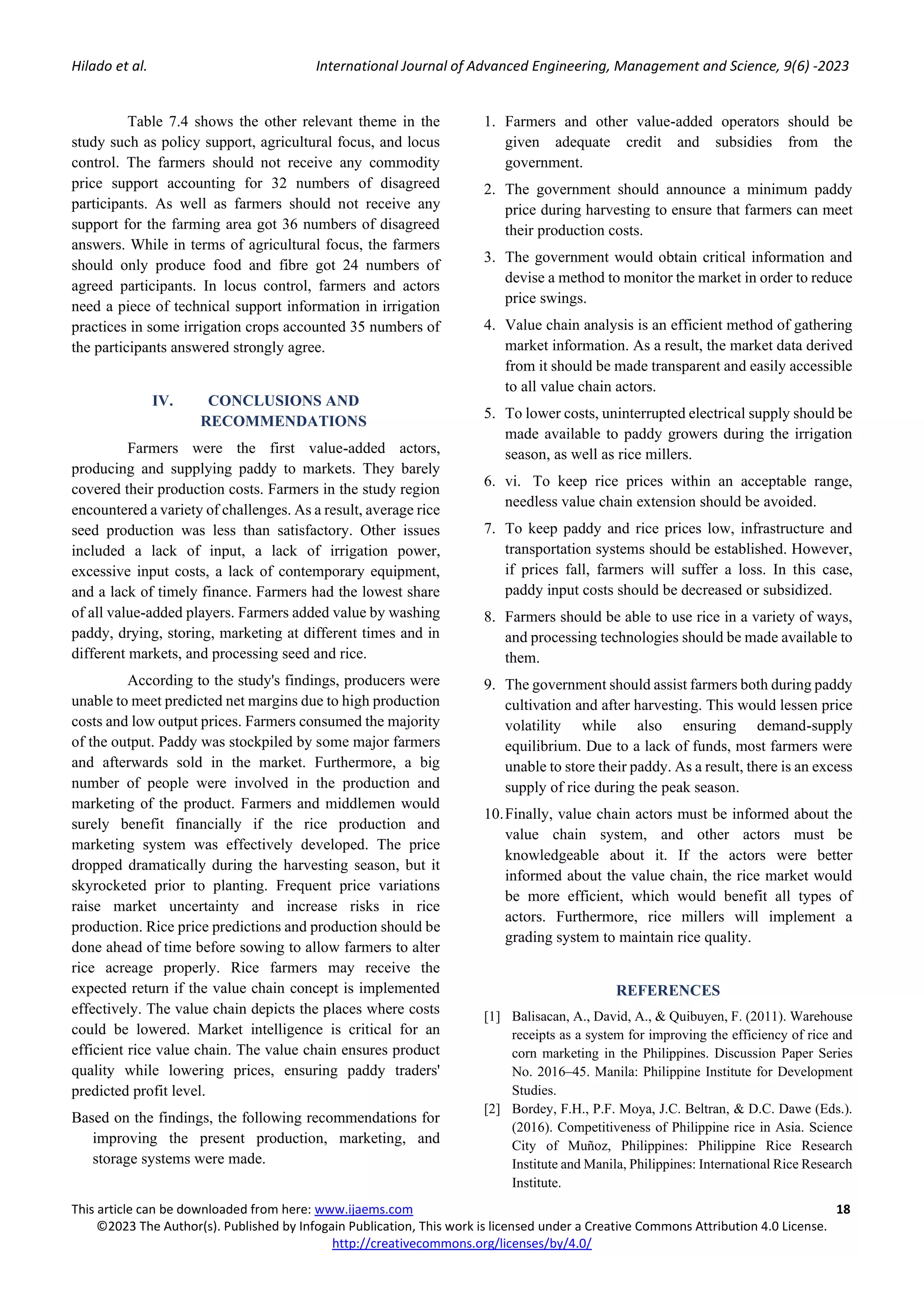 Rice Value Chain Analysis: Rice Seed Production as a Profitable ...
