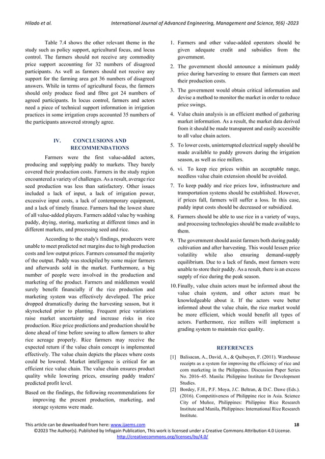 Rice Value Chain Analysis: Rice Seed Production as a Profitable ...