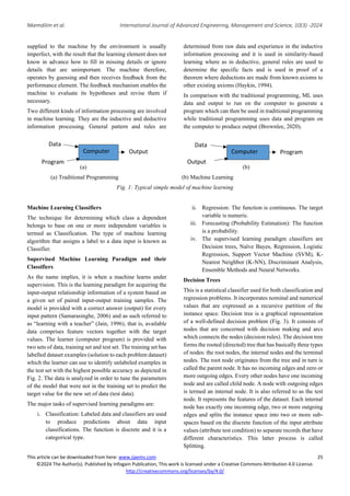 An Overview of Supervised Machine Learning Paradigms and their Classifiers | PDF