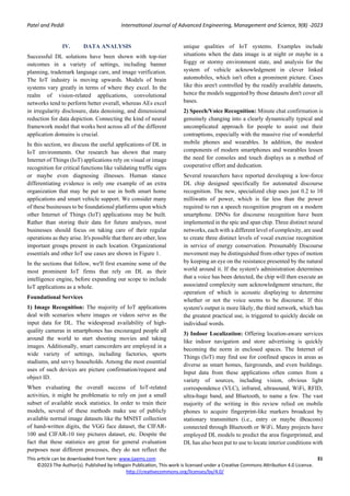 Application and Methods of Deep Learning in IoT | PDF