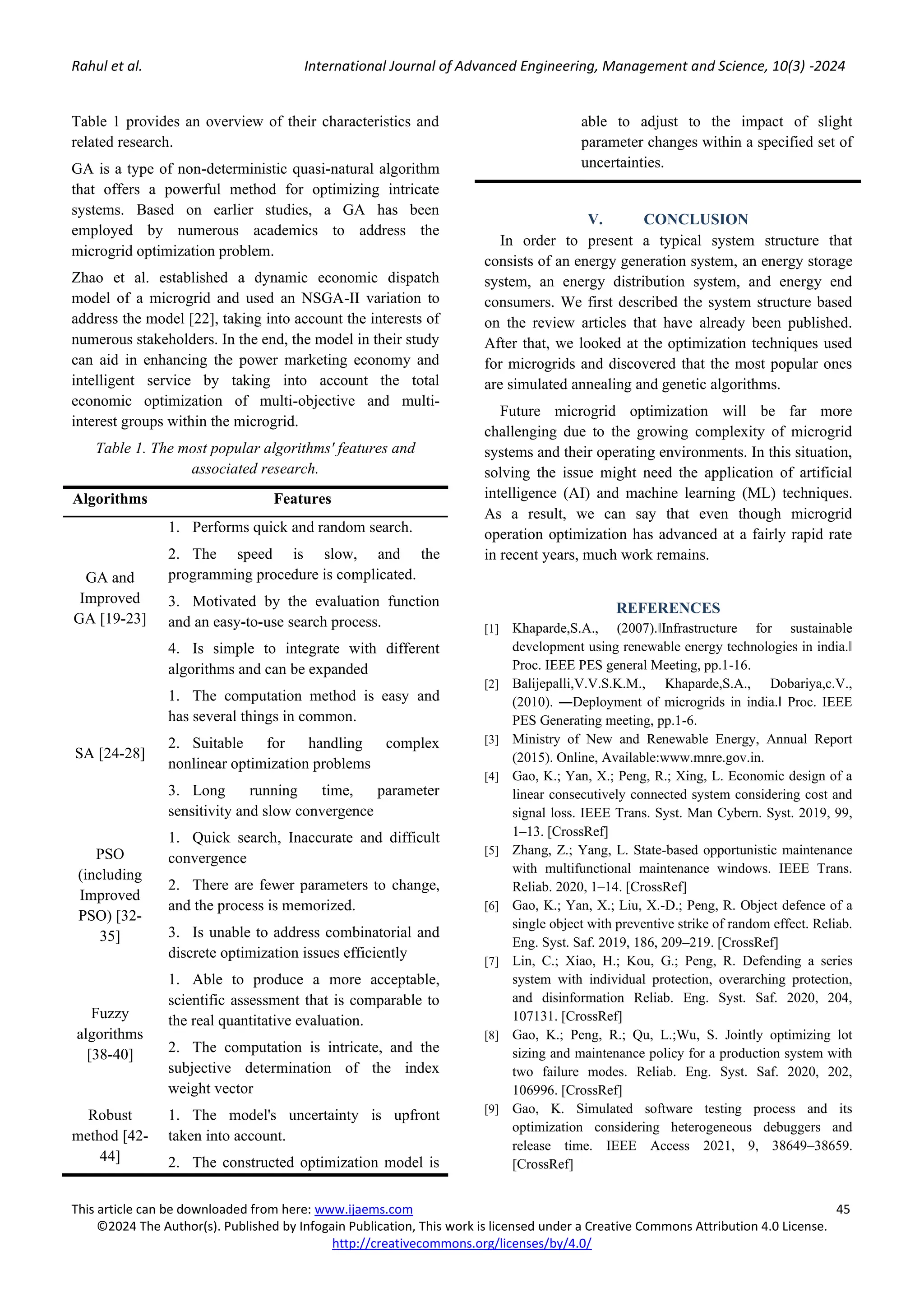 Review on Optimization of Microgrid Using Various Optimization Techniques | PDF