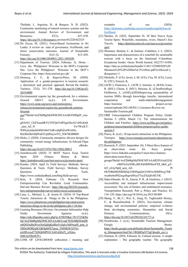 Mapping the Eco-Tourism Potential of Bato Ferry in Laur, Nueva Ecija: A ...