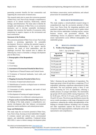 Mapping the Eco-Tourism Potential of Bato Ferry in Laur, Nueva Ecija: A ...