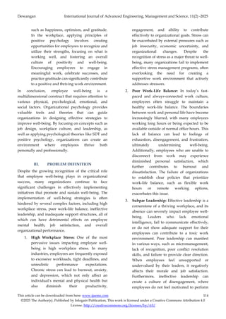 The Role of Organizational Psychology in Enhancing Employee Well-Being ...