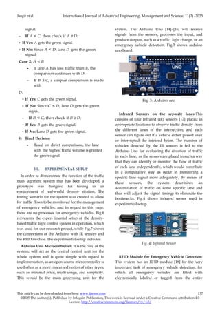 Density Based Traffic Control System and Emergency Vehicle Detection Using Arduino | PDF