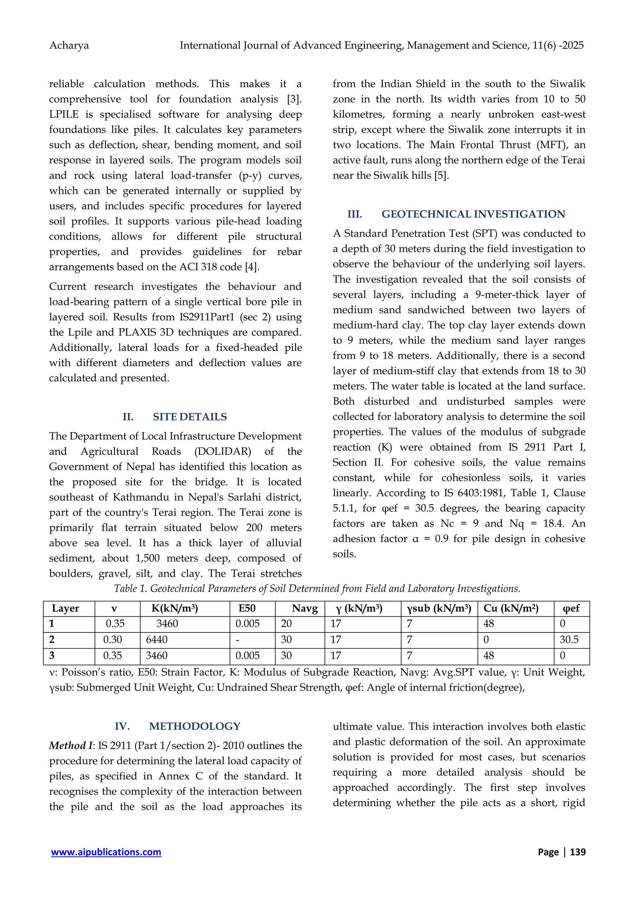 Evaluation of Lateral Capacity of Pile Foundation in Layered Soils | PDF