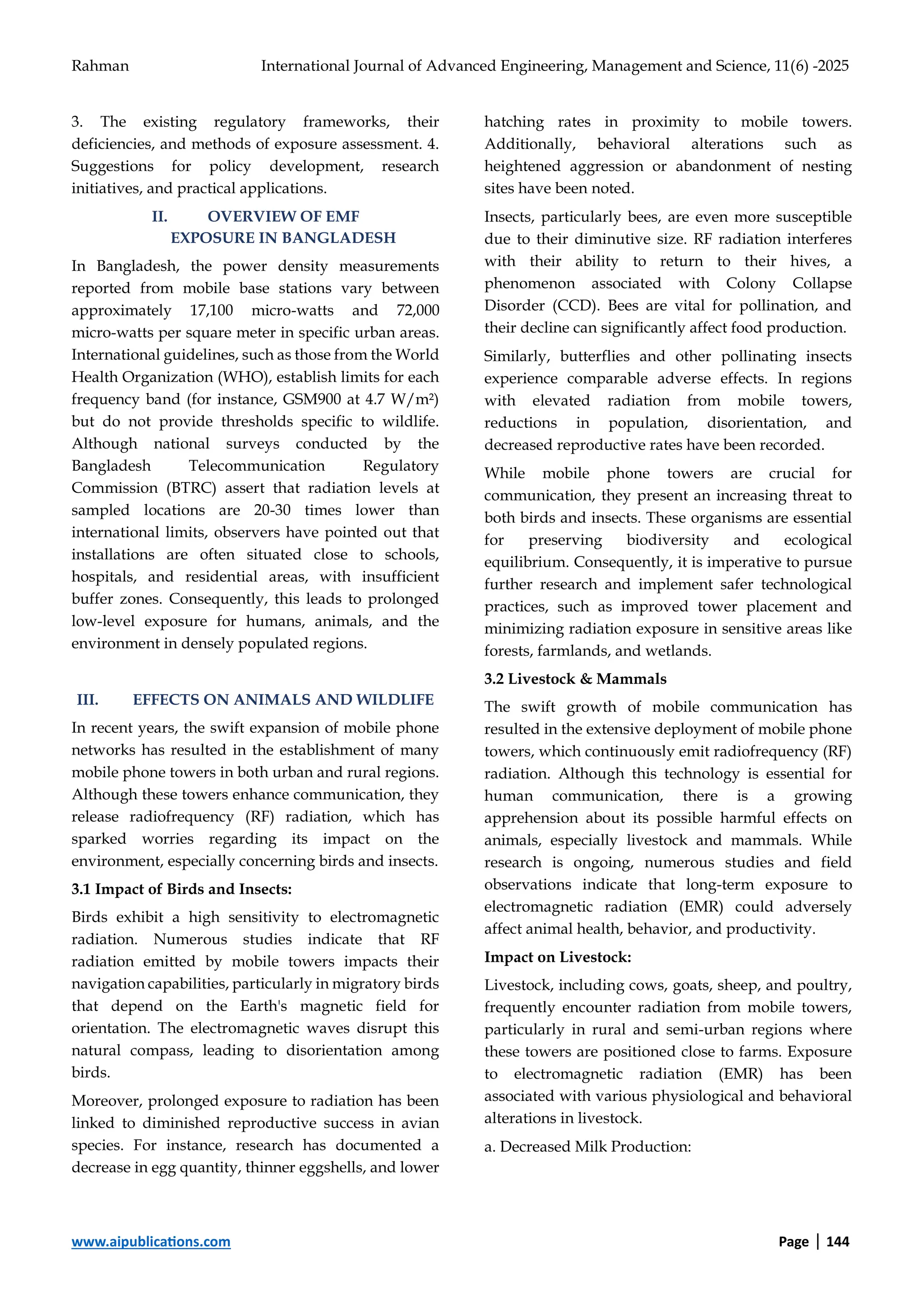 The Hazardous Effects of Mobile Phone Towers on Animals and Human ...