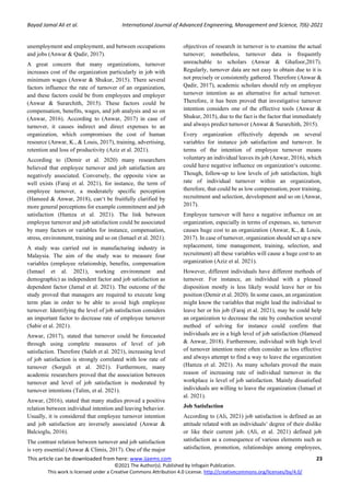 Employee Turnover Intention and Job Satisfaction | PDF